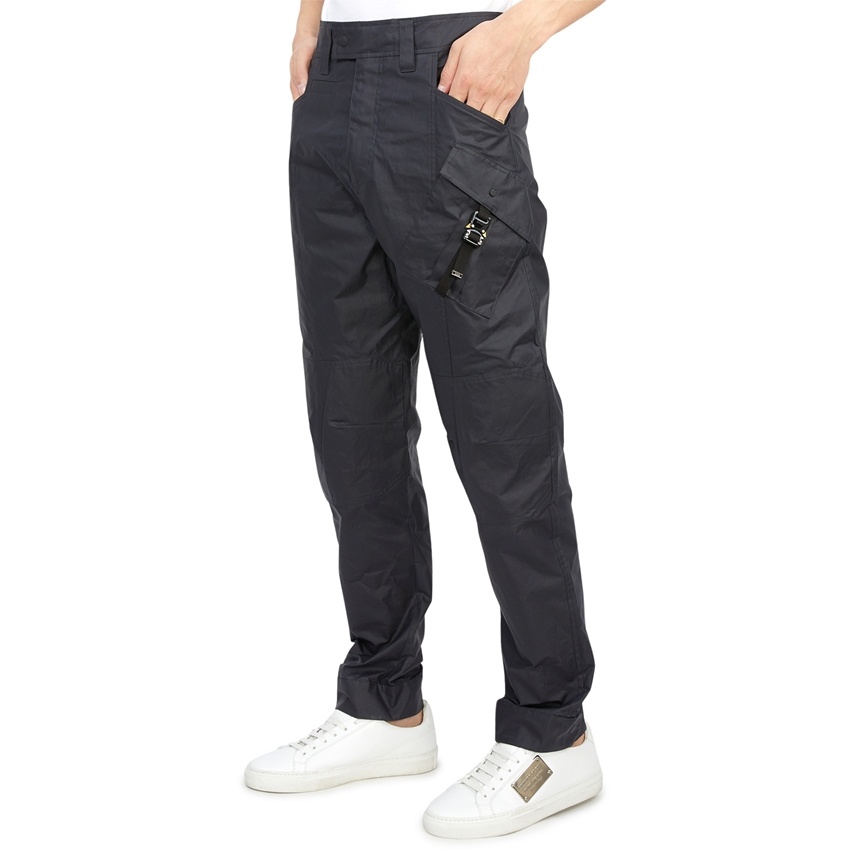 DIOR Dior Navy Blue Waxed Cotton Poplin Cargo Pants